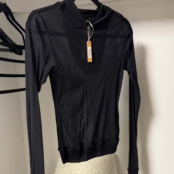 SKIMS | Tops | Skims Black Mesh Long Sleeve Top | Poshmark